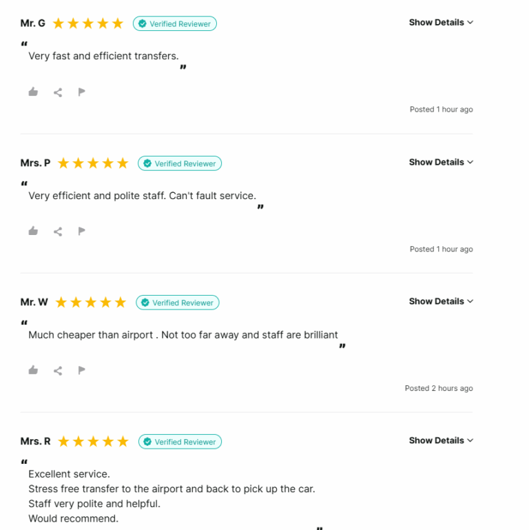 APH Cardiff Park & Ride Reviews - Trusted, Award-Winning Airport ...